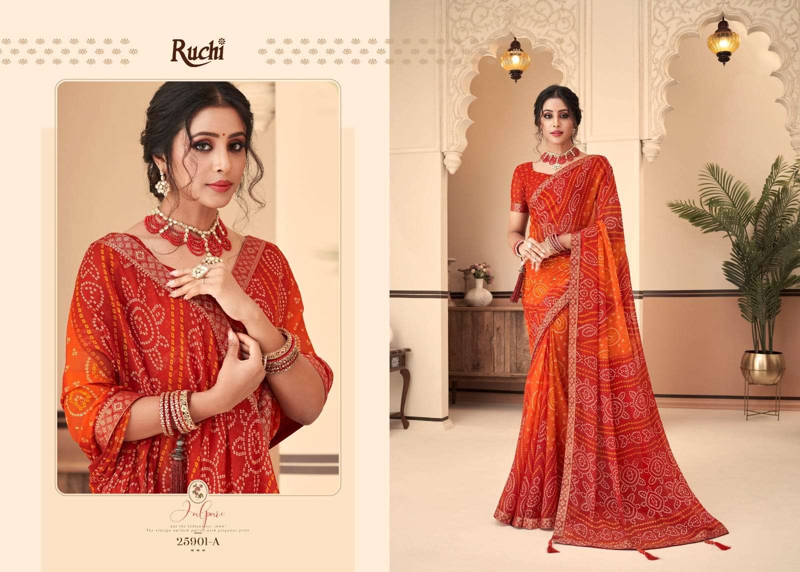 Ruchi Jalpari Vol-2 Traditional Chiffon Festival & Formal Wear Saree ...