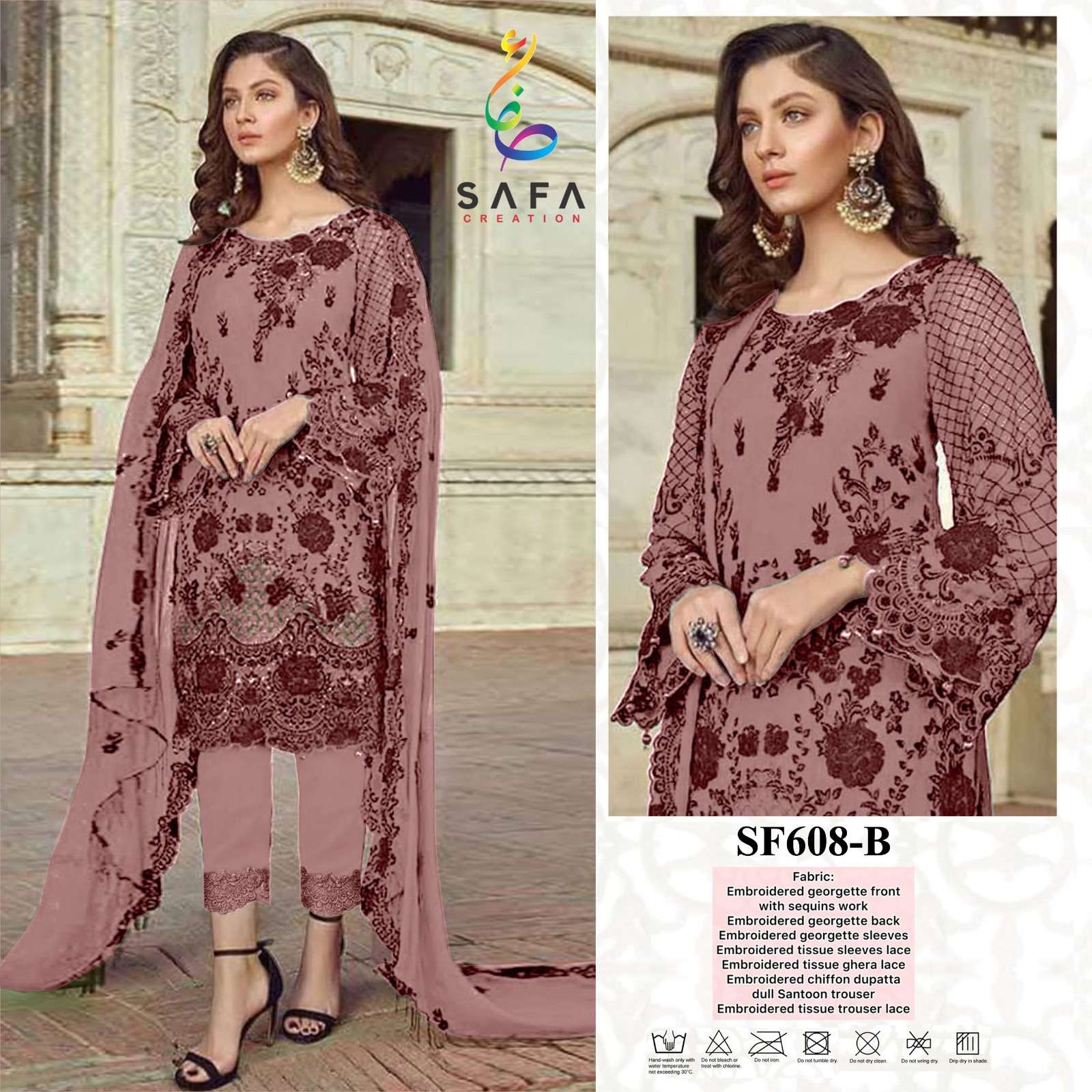 SAFA PK 608 HEAVY GEORGETTE PAKISTANI SALWAR SUIT