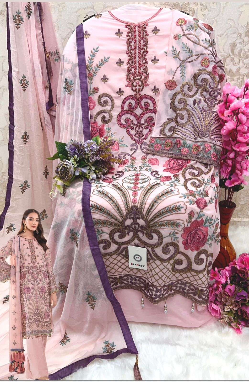 SHANAYA ROSE HAND CRAFT S 142 PAKISTANI SUITS