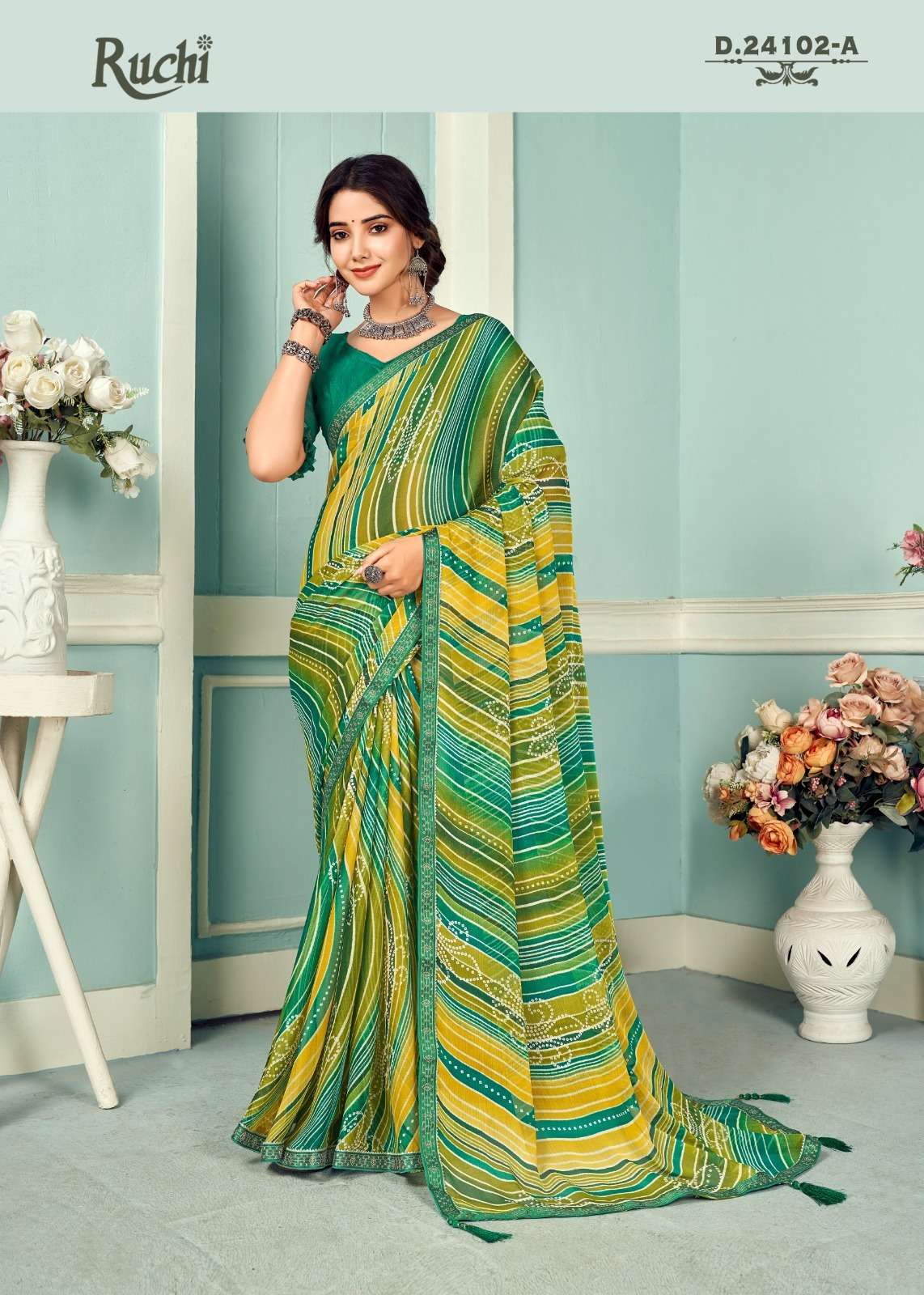 Ruchi Dhun Vol-4 Traditional Woman Designer Festival & Formal Chiffon ...