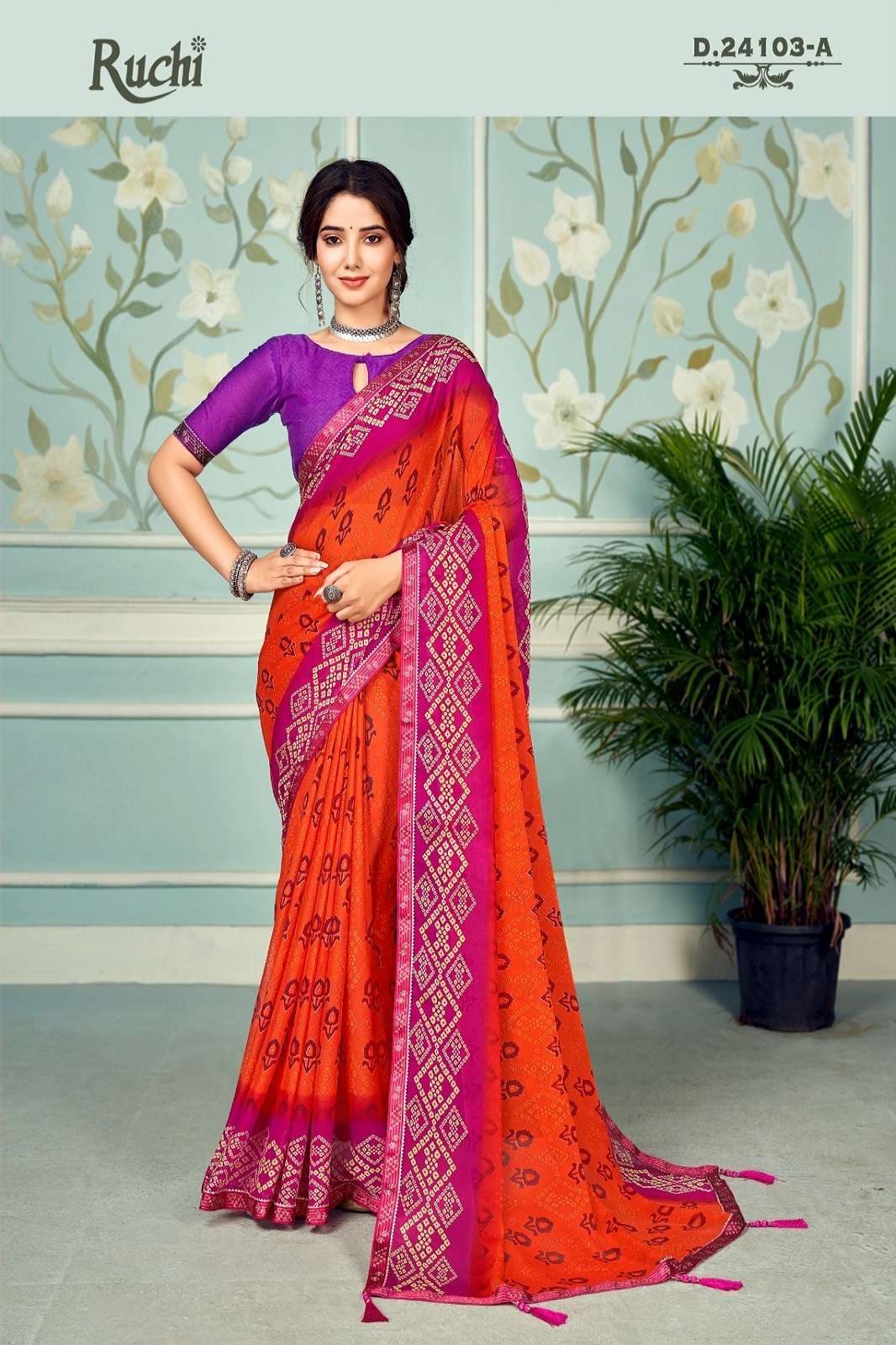 Ruchi Dhun Vol-4 Traditional Woman Designer Festival & Formal Chiffon ...