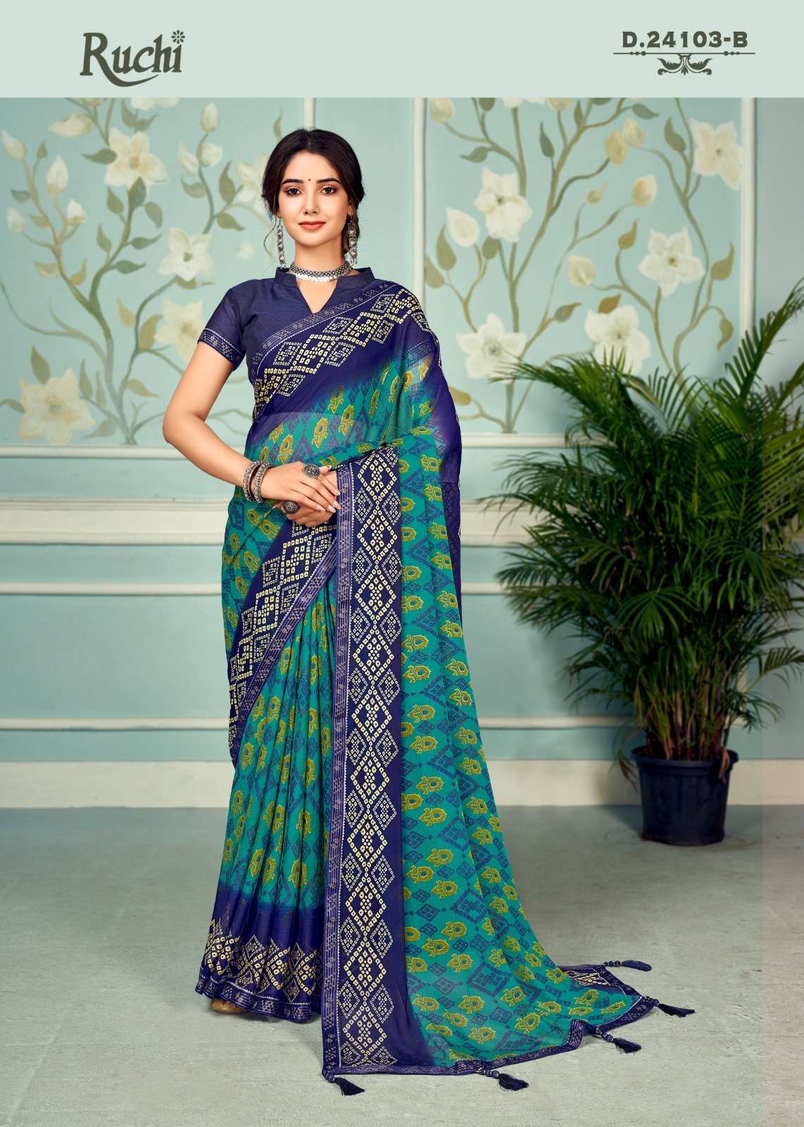 Ruchi Dhun Vol-4 Traditional Woman Designer Festival & Formal Chiffon ...