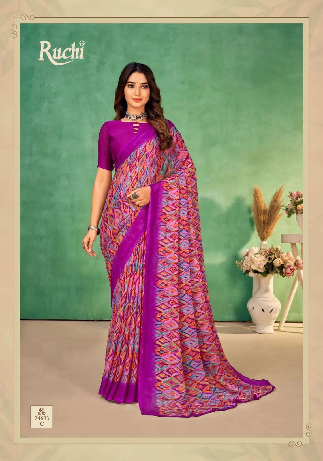 Ruchi Star Chiffon 115th Edition Traditional Festival Casual & Formal ...