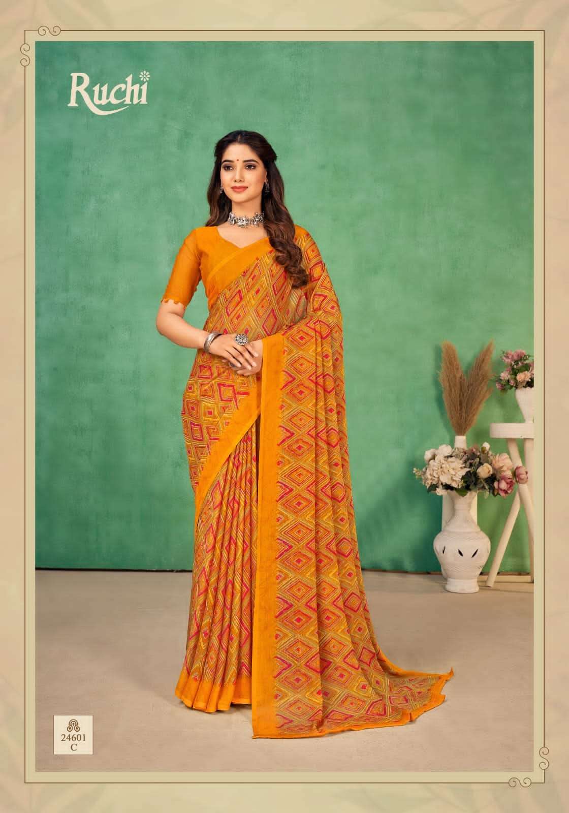 Ruchi Star Chiffon 115th Edition Traditional Festival Casual & Formal ...