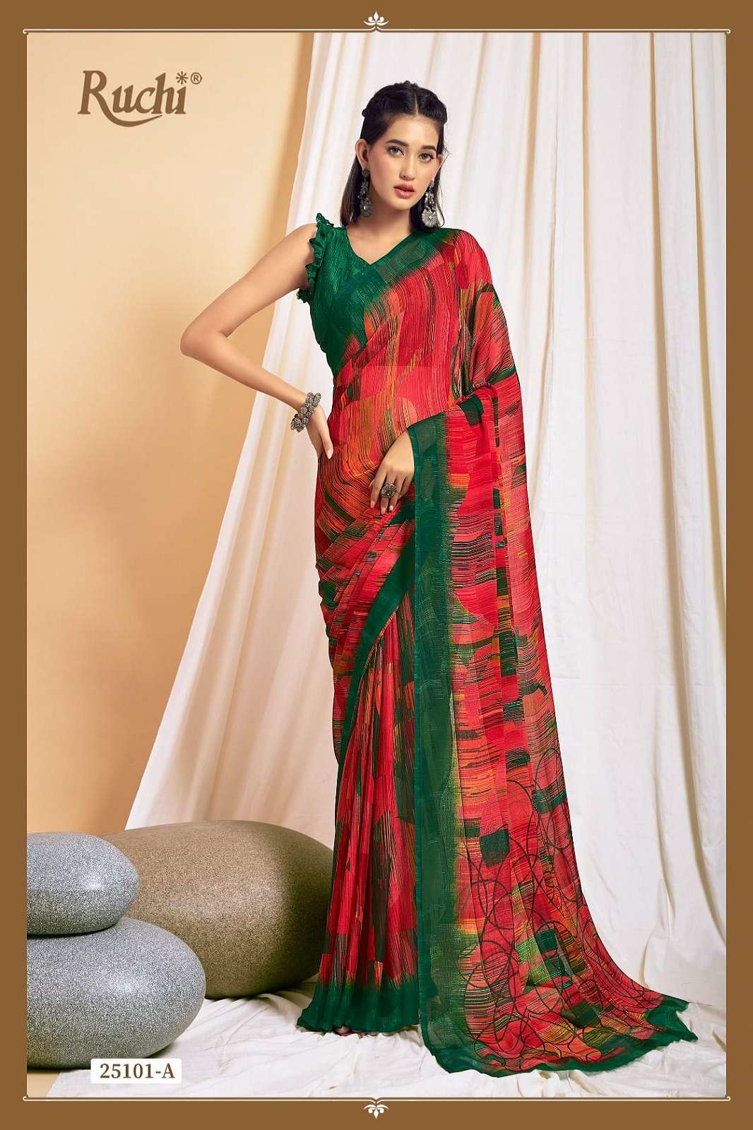 Ruchi Star Chiffon 125th Edition Traditional Festival & Casual Wear ...