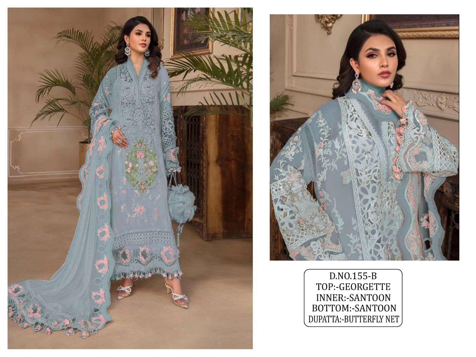 KALEESHA 155 TO 155 C SEMI STICHED PAKISTANI SUITS