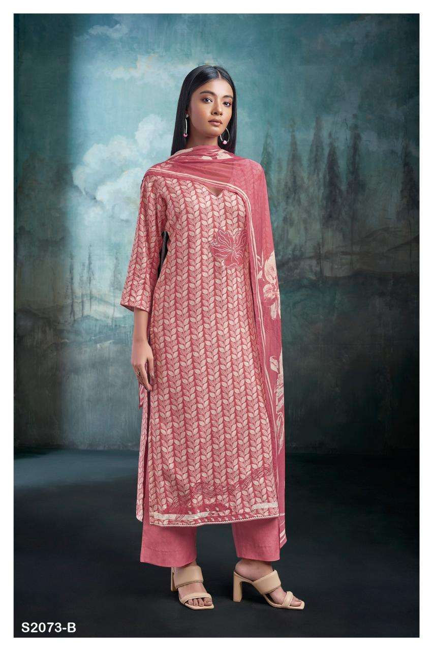 GANGA SKYLAR 2073 HEAVY PASHMINA SUIT