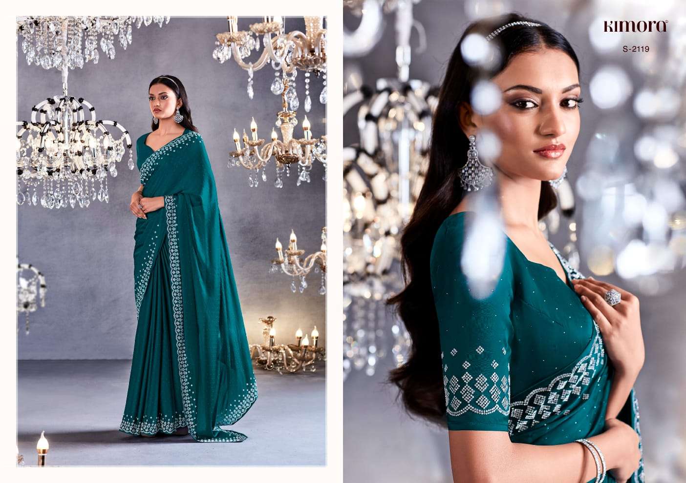 KIMORA ZARKAN PURE SATIN WEDDING SAREE