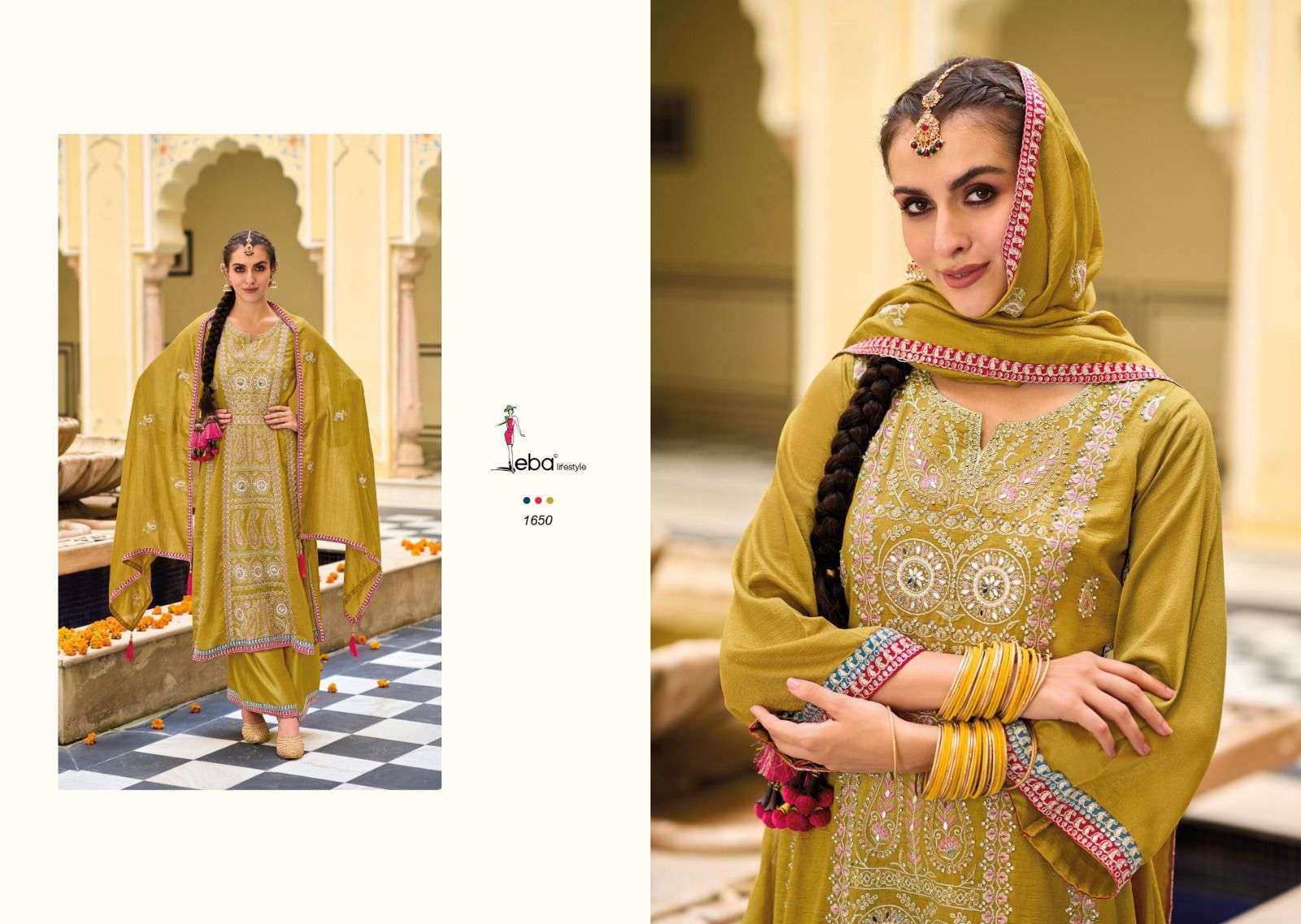 EBA DIVA Premium Silk With Emboidery Work