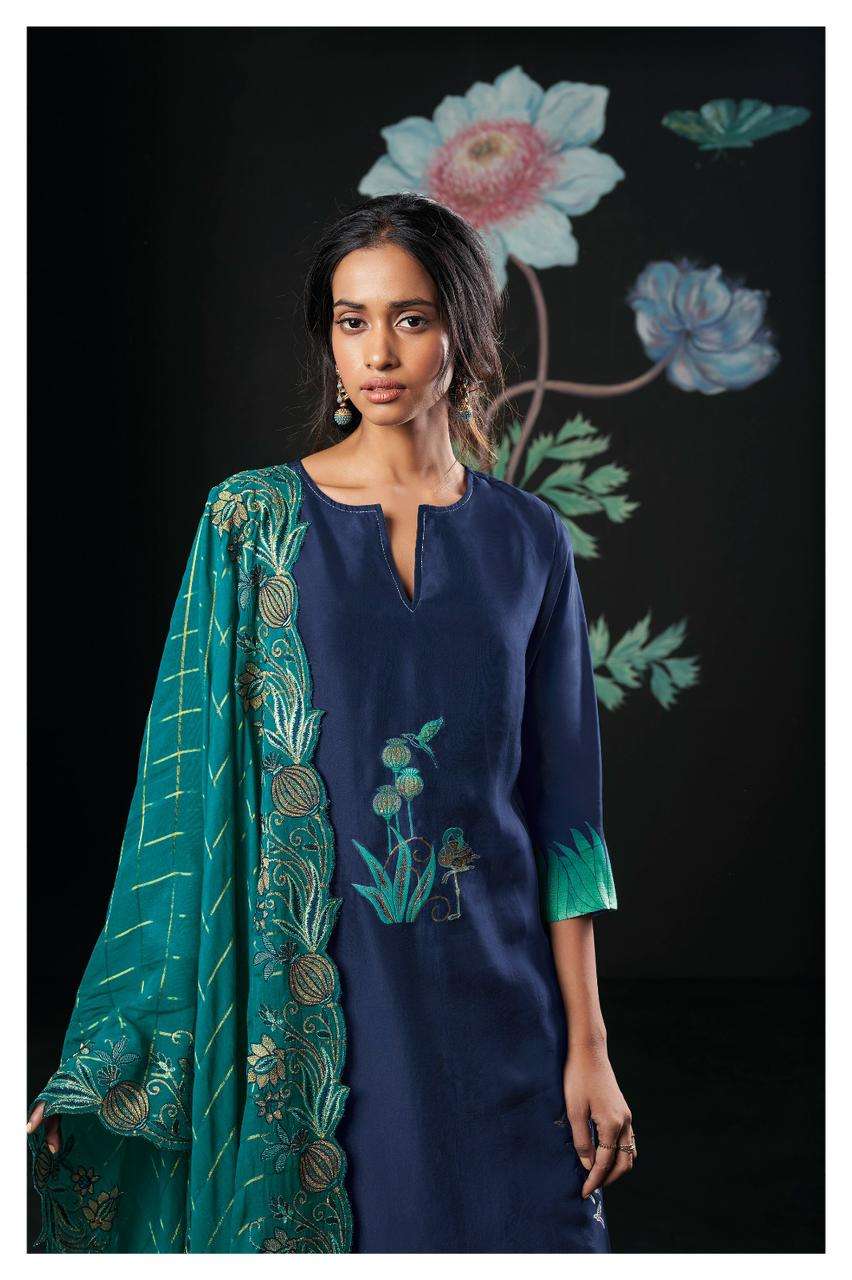 GANGA 2029 PREMIUM ORGANZA SILK JACQUARD SUIT