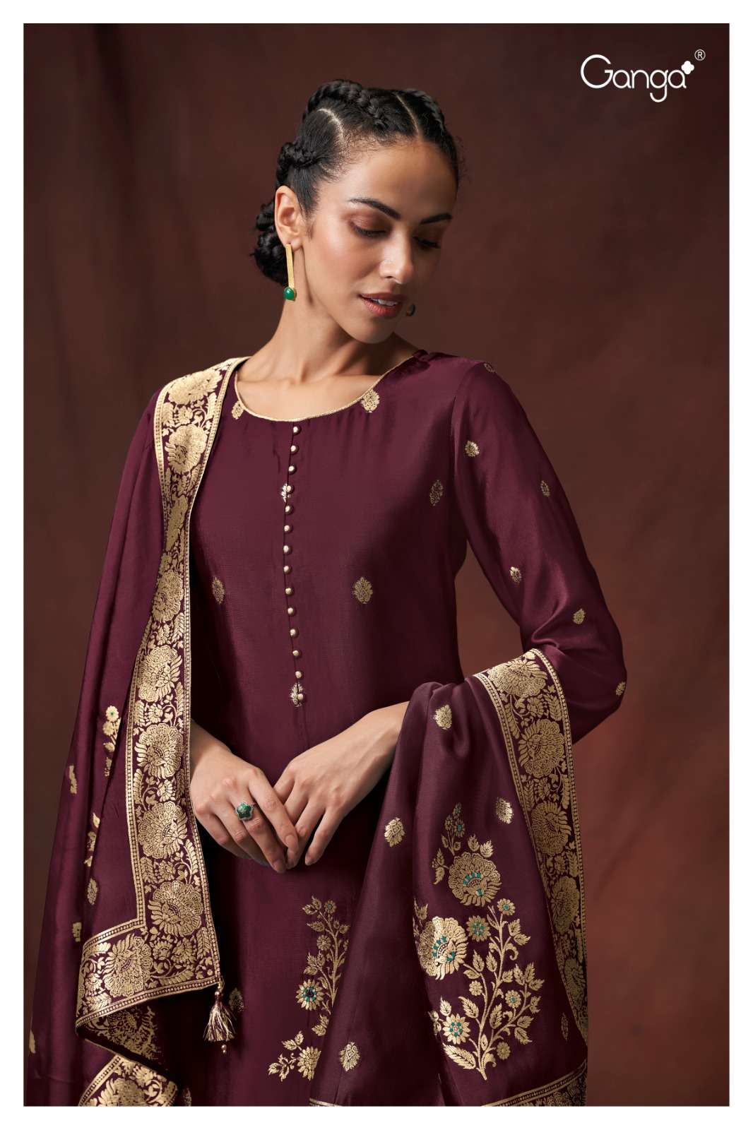 Ganga dno 1793 Primium Viscose Wovel Silk Suit