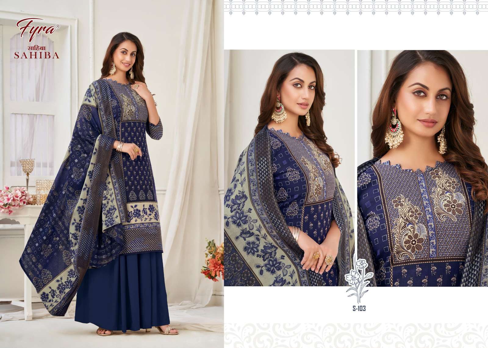 ALOK SUITS SAHIBA PURE SOFT COTTON DISITAL PRINTED SUIT WITH SWAROVSKI ...