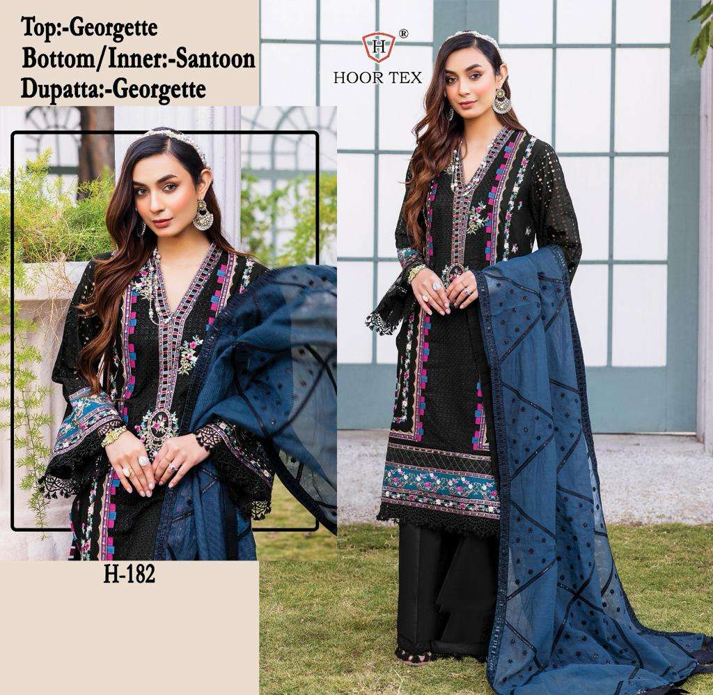 HOOR TEX H 182 SEMI SITCHED PAKISTANI SALWAR SUITS