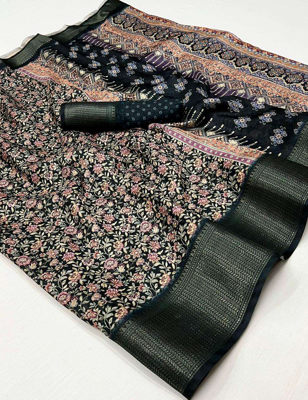 LT Fabrics KOSHAA SILK Dolla Silk With Fancy Jacquard Border with ...