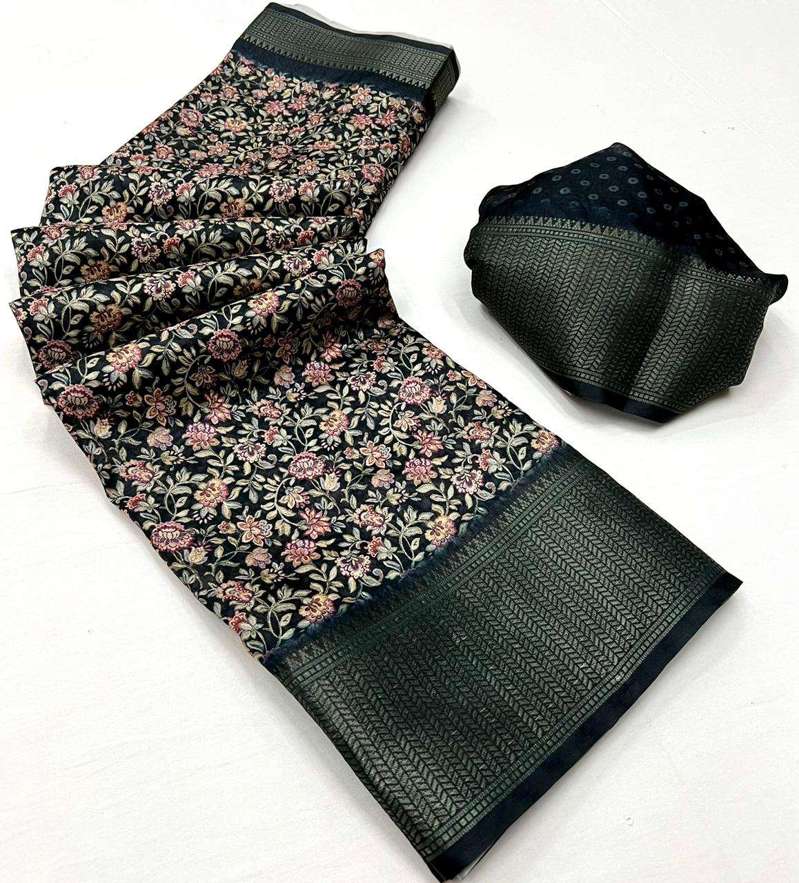 LT Fabrics KOSHAA SILK Dolla Silk With Fancy Jacquard Border with ...