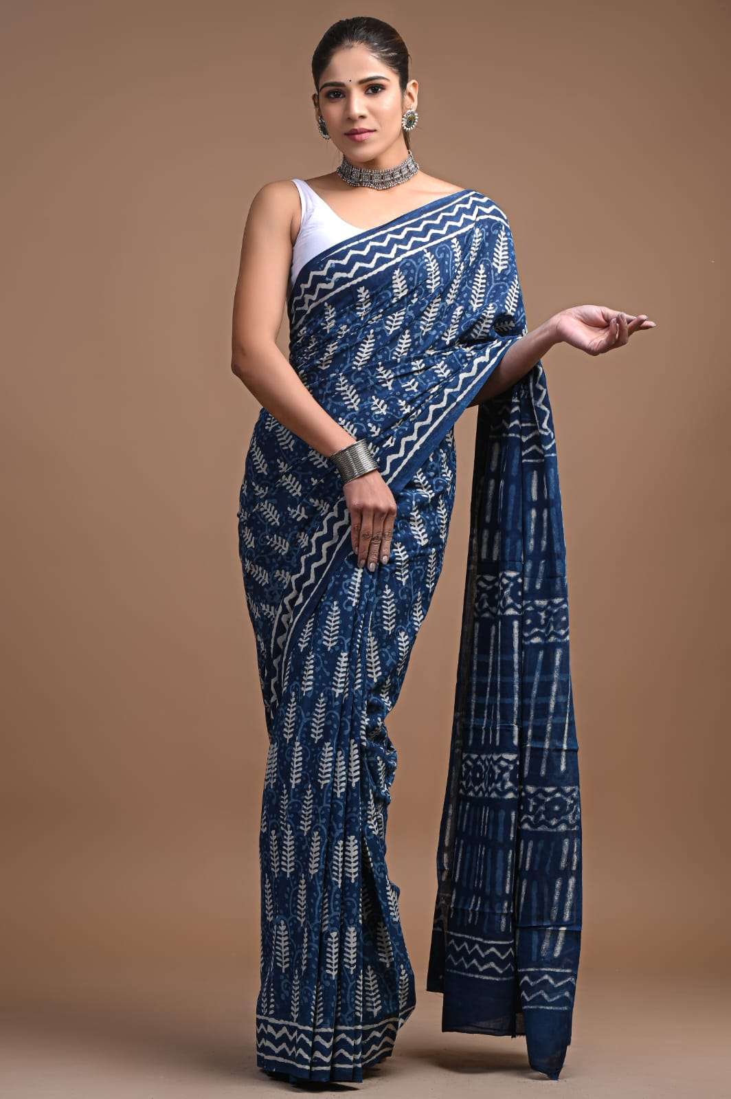 Shri Balaji Emporium 4344b Trandy Blue Soft pure cotton mulmul Hand ...