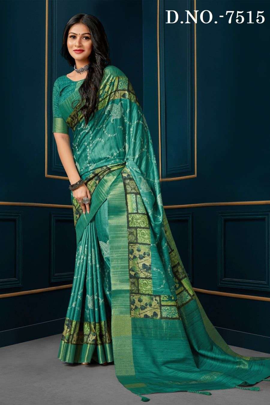 SHRI BALAJI EMPORIUM AMUSKA DIGITAL PRINT WITH EMBRODERY WORK KOTHA SILK SAREE