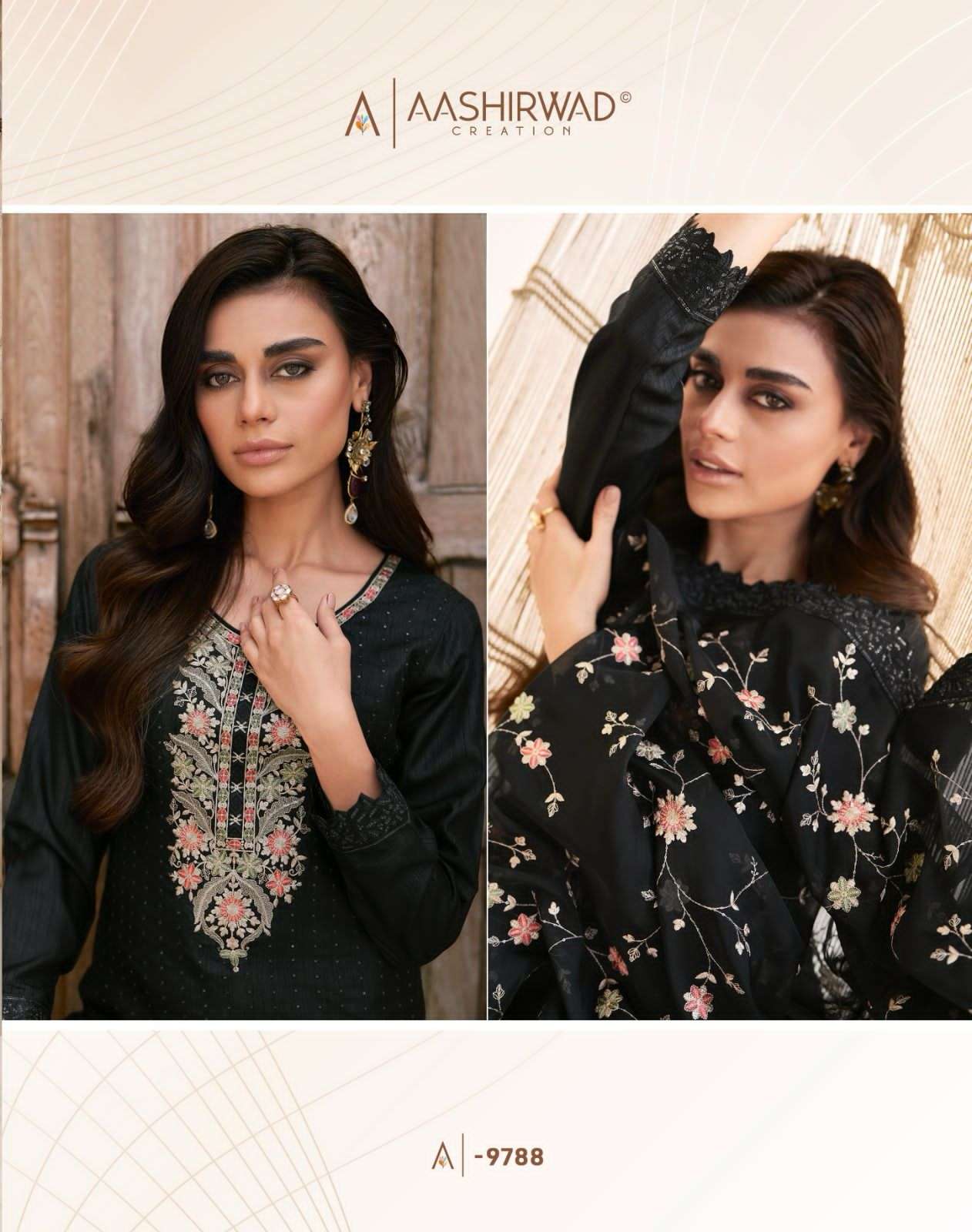 AASHIRWAD AAFREEN DOLLA SILK SUIT WITH SILK SANTOON INNER