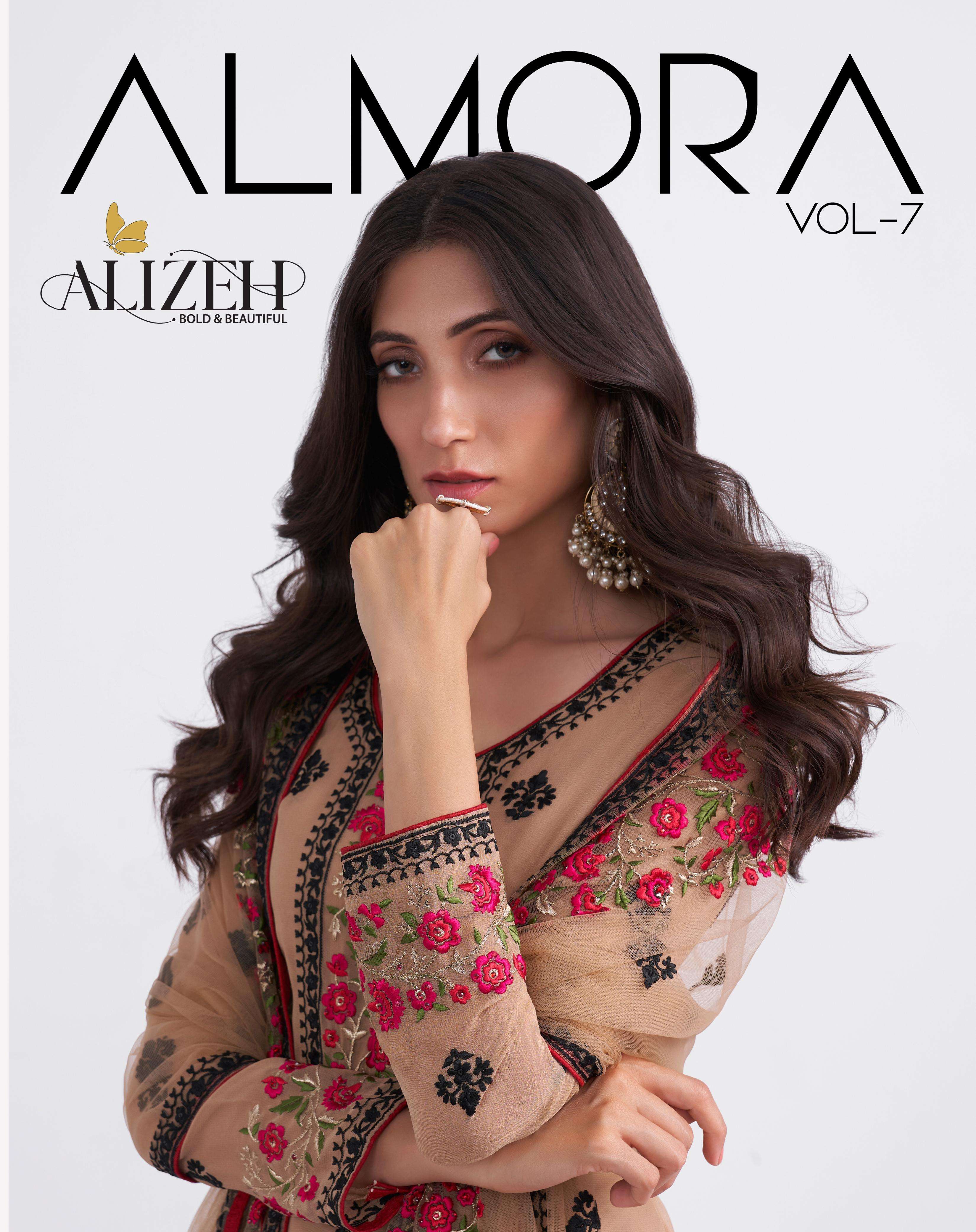 ALIZEH ALIZEH OFFICIAL TOP BEAUTIFULLY CRAFTED WITH MULTI THREAD, SEQUINS & ZARI EMBROIDERY SUIT