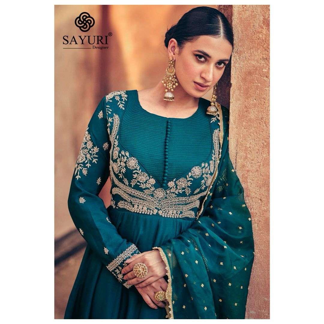 SAYURI MASKARA FRONT AND BACK EMBROIDERED ANARKALI SUIT