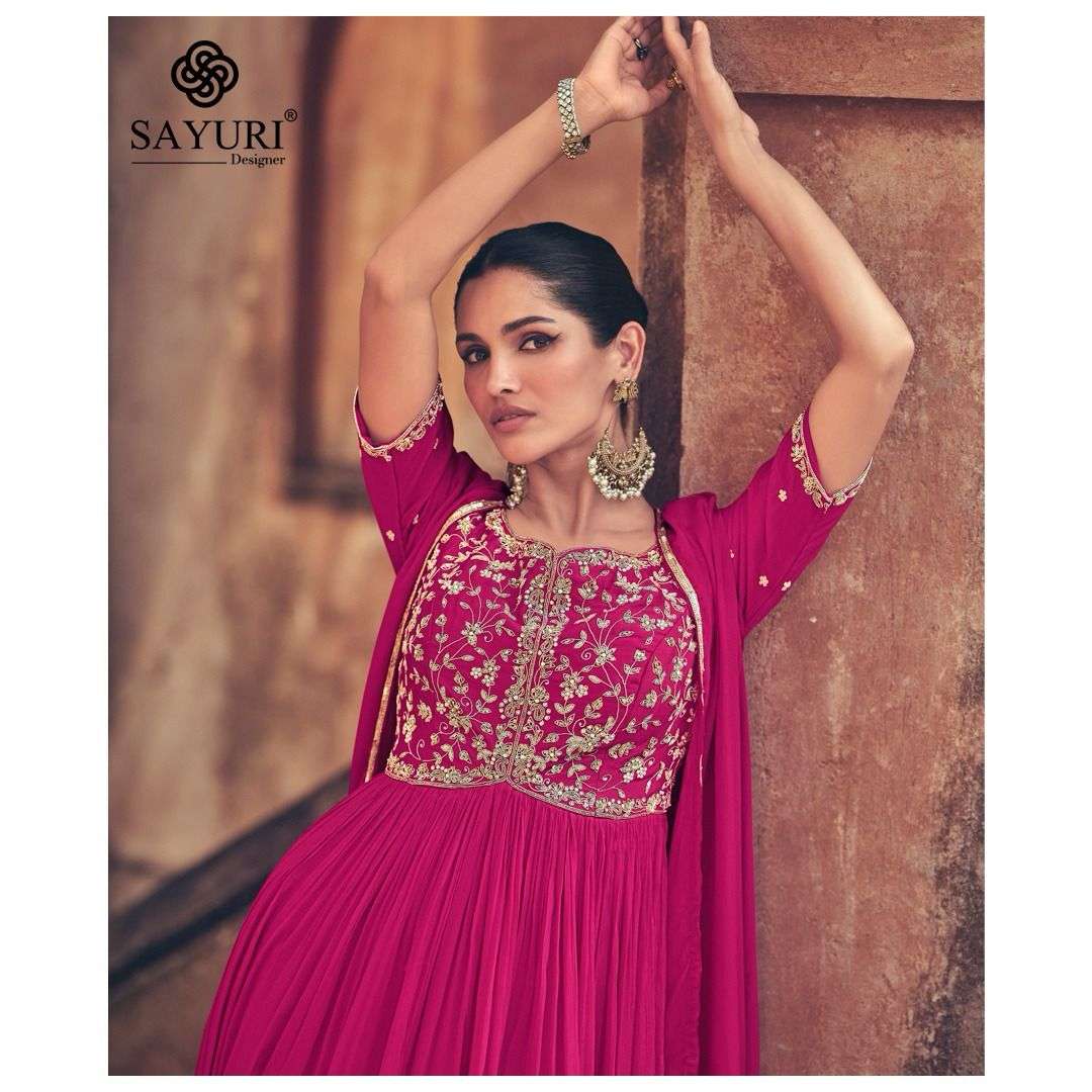 SAYURI MASKARA FRONT AND BACK EMBROIDERED ANARKALI SUIT