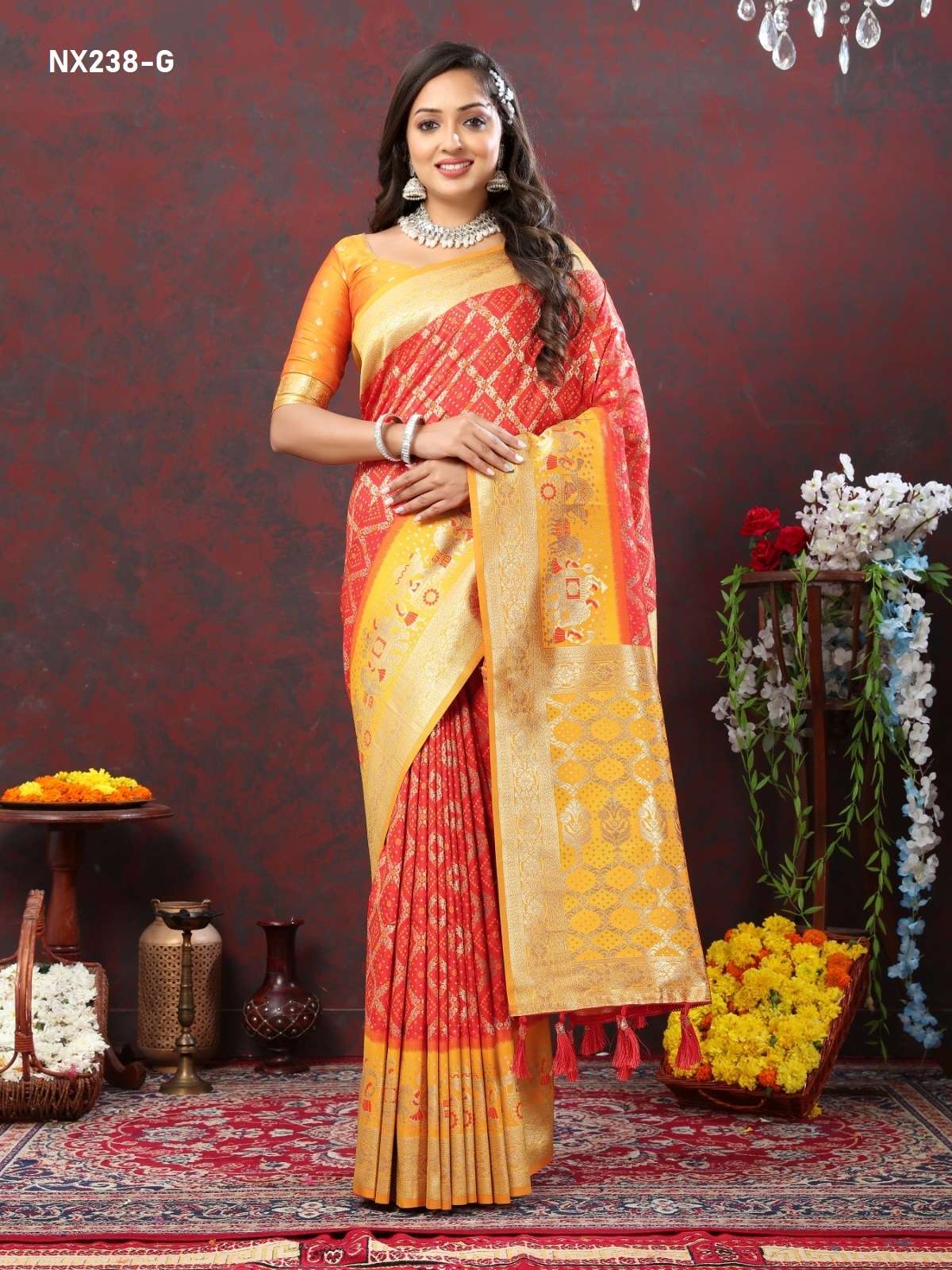 Shri Balaji Emporium NX238-A TO NX238-G Soft Patola silk saree with ...