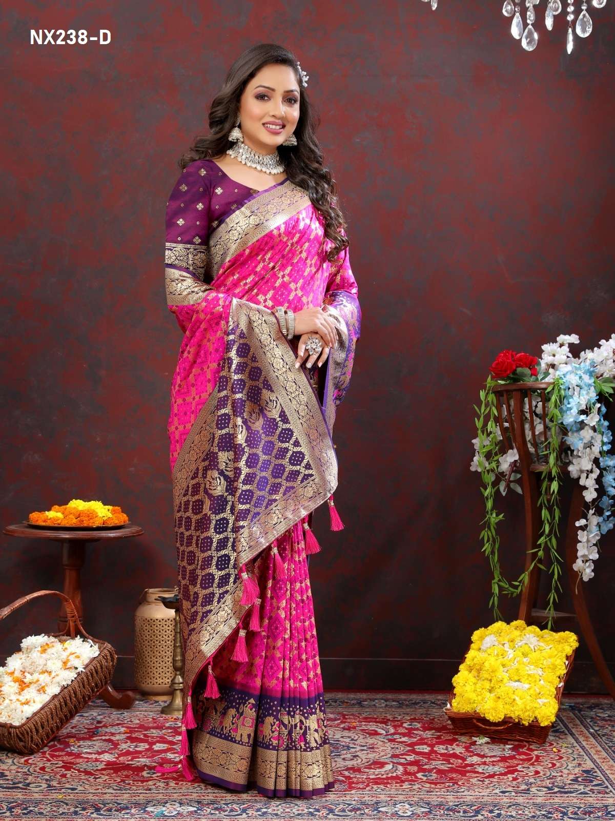 Shri Balaji Emporium NX238-A TO NX238-G Soft Patola silk saree with ...