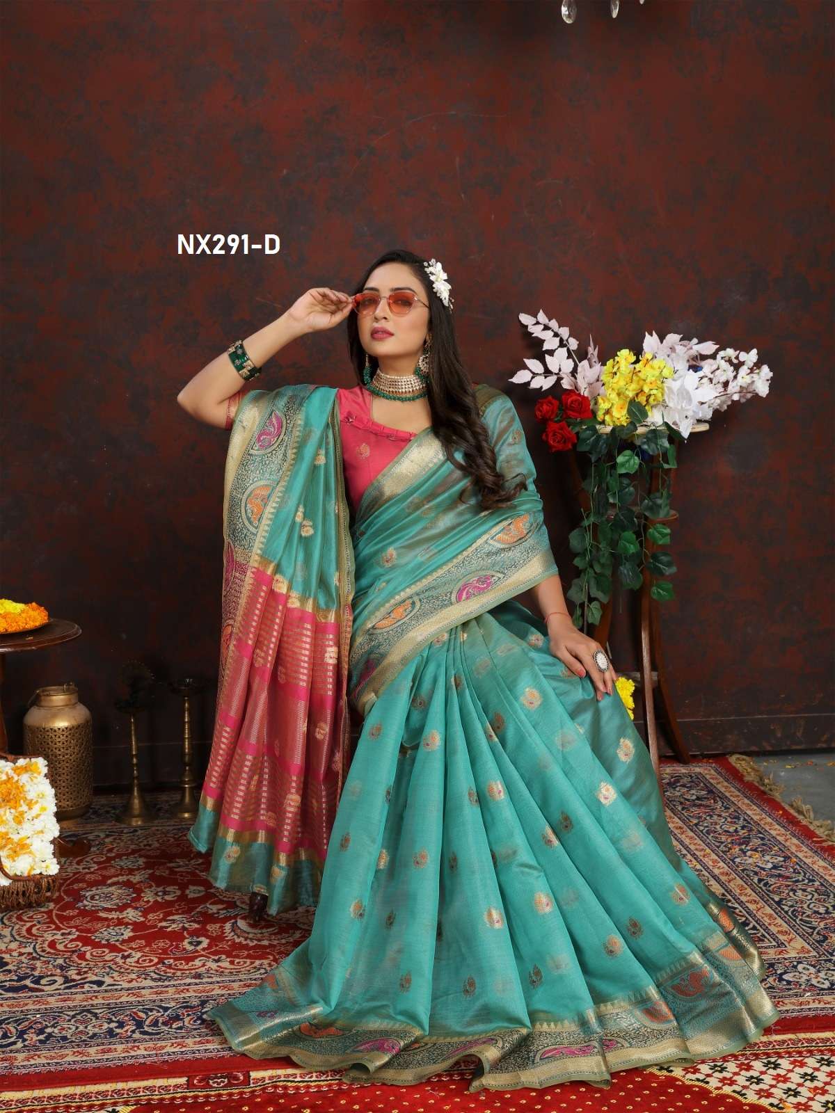 Shri Balaji Emporium NX291-A TO NX291-F Soft Katan silk saree with Zari ...