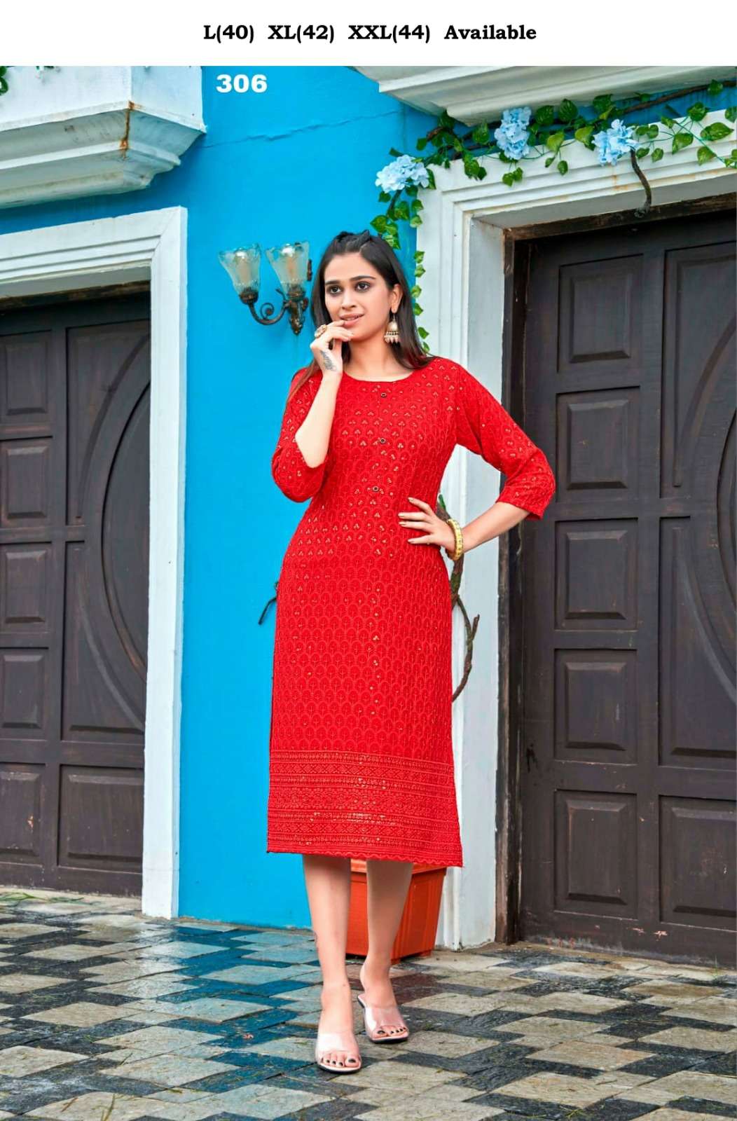 Shri Balaji Emporium OLIVIA VOL 03 Heavy Reyon Chiken Sequence Work Kurta