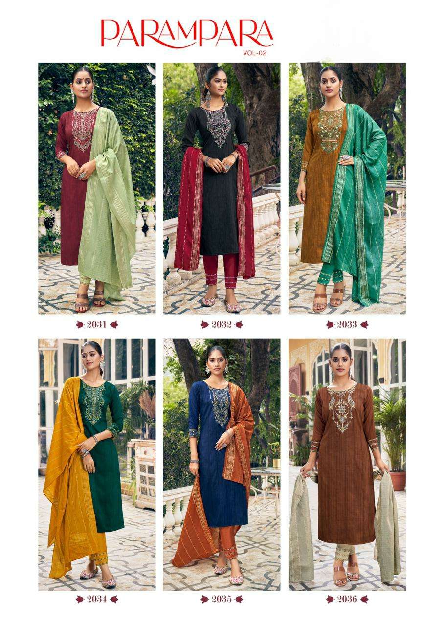 Shri Balaji Emporium Parampara-2 Heavy Chinon With Embroidery Sequnce ...