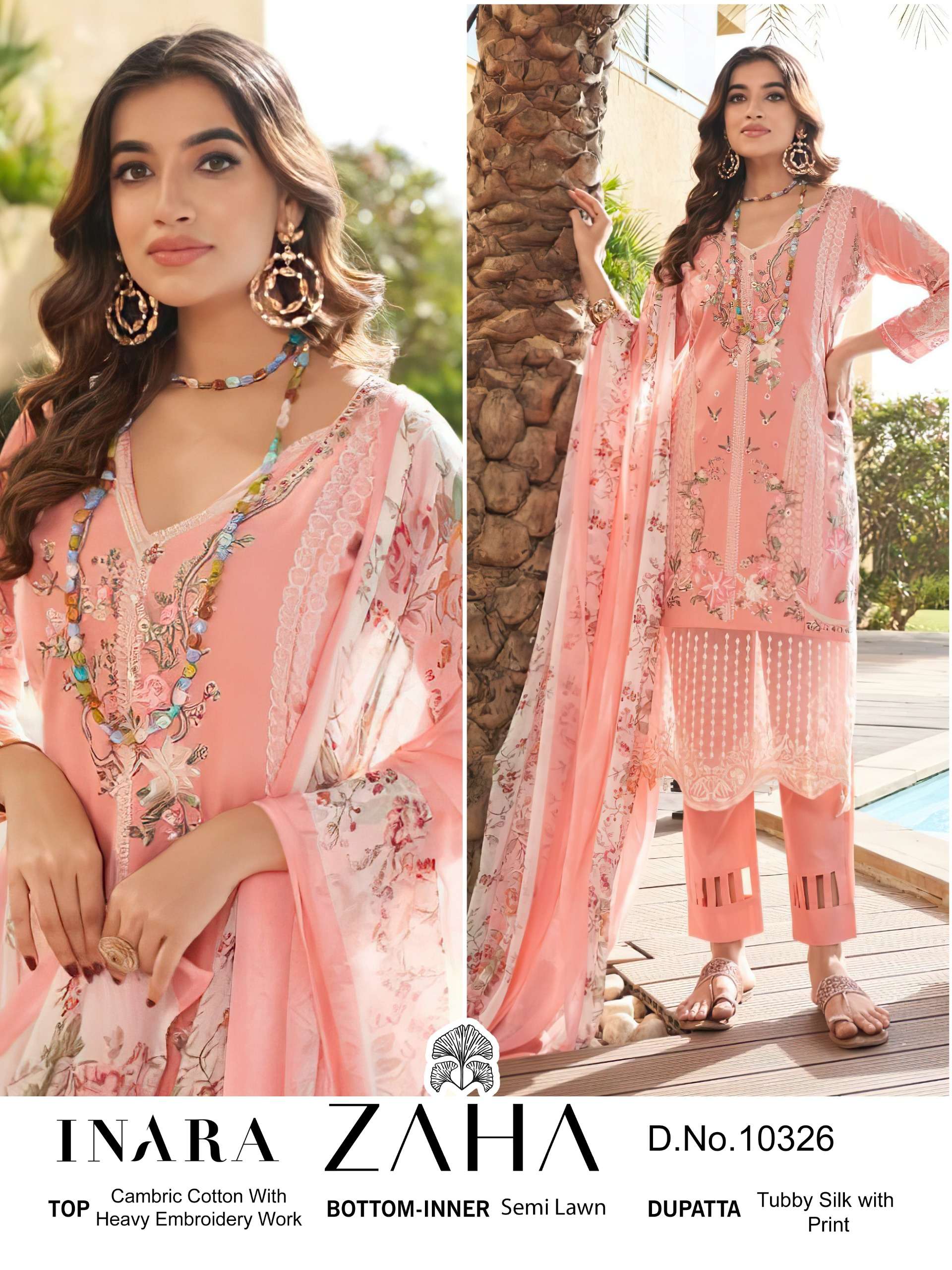 ZAHA INARA VOL 1 10326 TO 10330 PAKISTANI COLLECTION