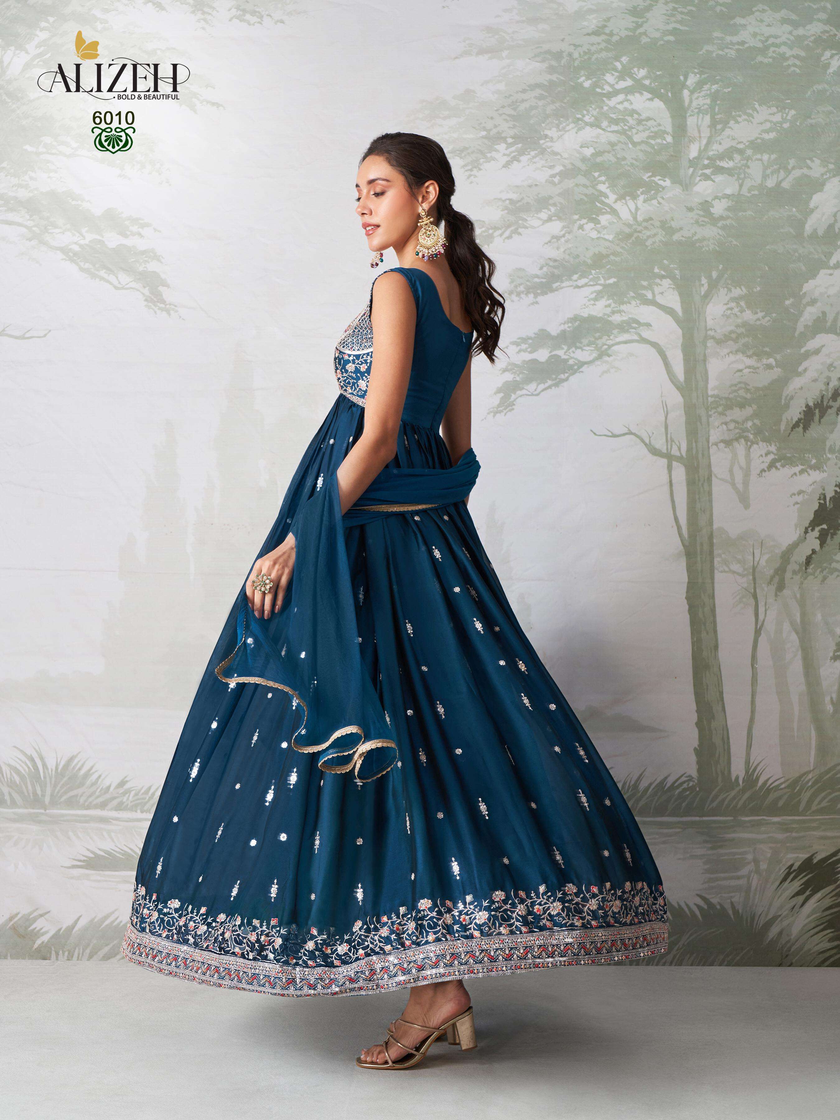 ALIZEH 8431 ALIZEH OFFICIAL GUL BAHAR VOL 6 TRADITIONAL DESIGNER ZARI ...