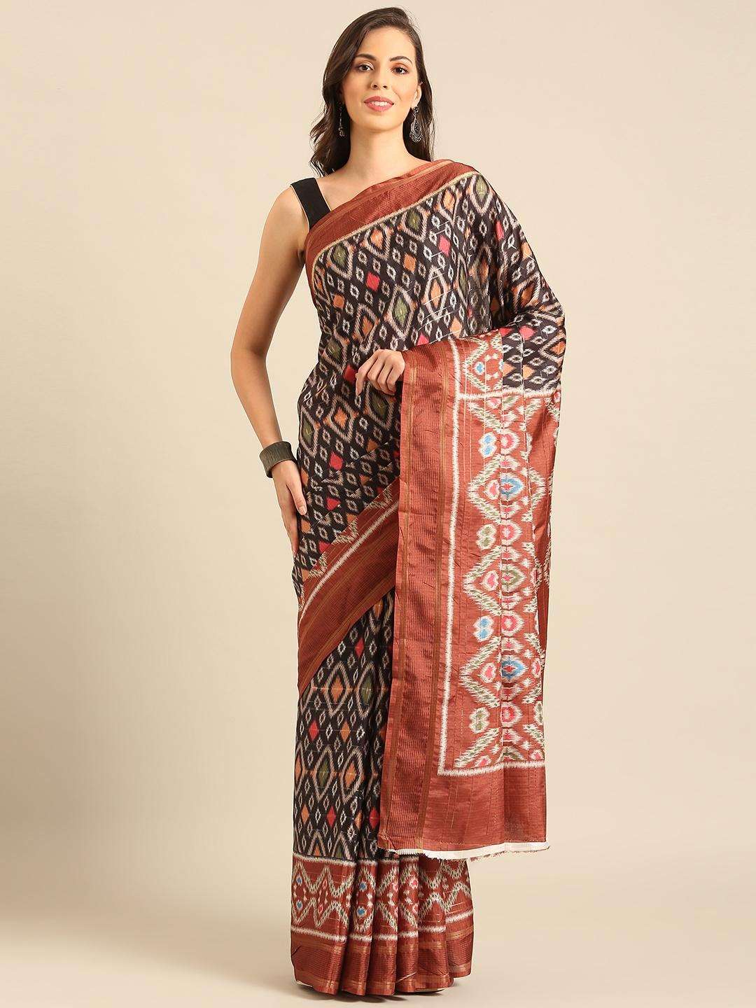 BUNAWAT 8313 Manipuri Patola Handloom Casual Wear Designer Cotton Saree