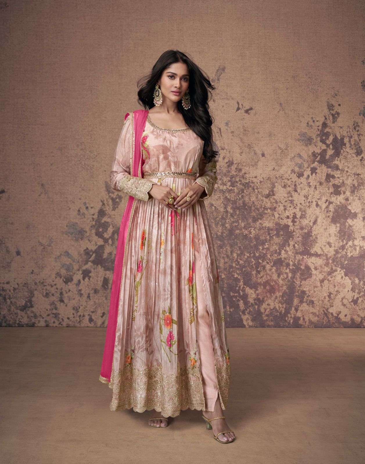 SAYURI ANAMIKA 8178 READYMATE REAL GEROGETTE ANARKALI SUIT WITH ...
