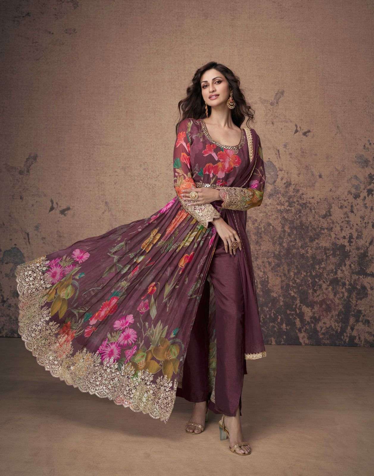 SAYURI ANAMIKA 8178 READYMATE REAL GEROGETTE ANARKALI SUIT WITH ...