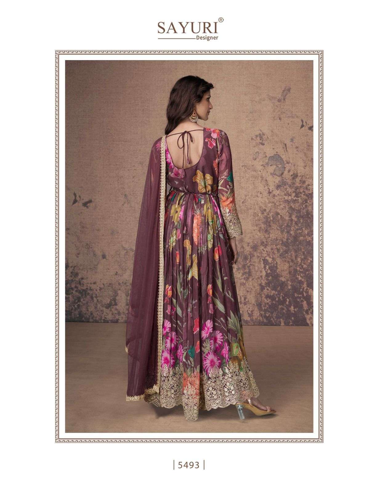 SAYURI ANAMIKA 8178 READYMATE REAL GEROGETTE ANARKALI SUIT WITH ...