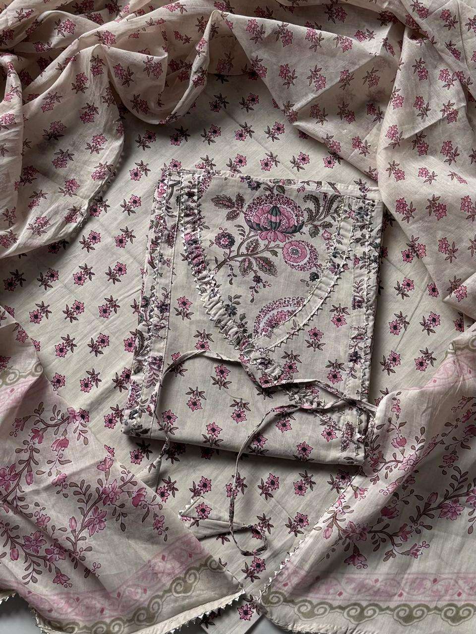 Shri Balaji Emporium 8287 Beautiful Pure Cotton Suit with Tessal & Gota ...