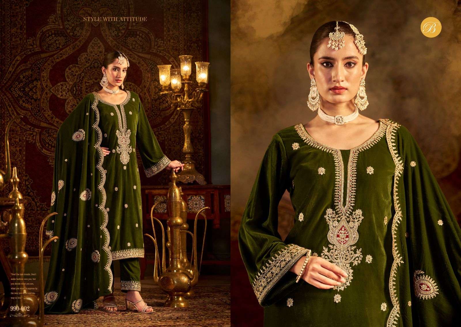 BELLIZA DESIGNER VELVET ISHQ PREMIUM VELVET SUITS