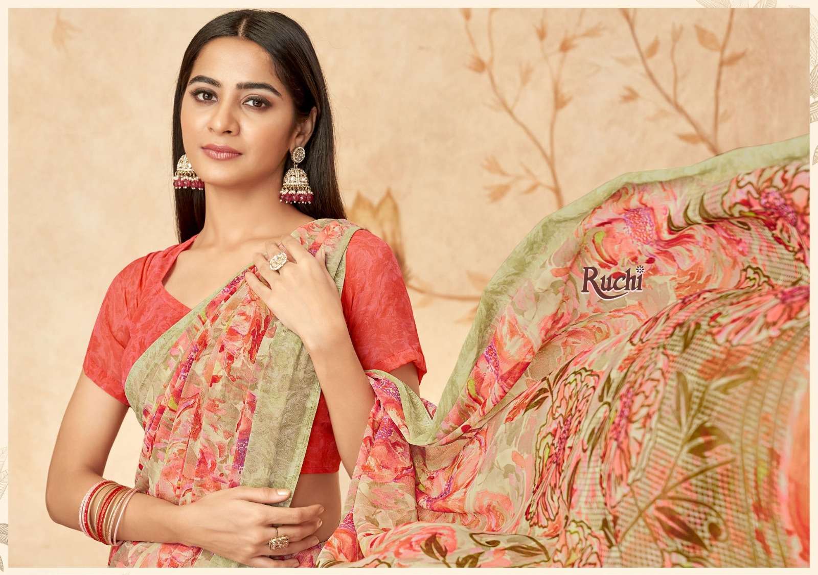 RUCHI RAGAA GEORGETTE VOL 15 9901 Formal Wear Designer Georgette Saree