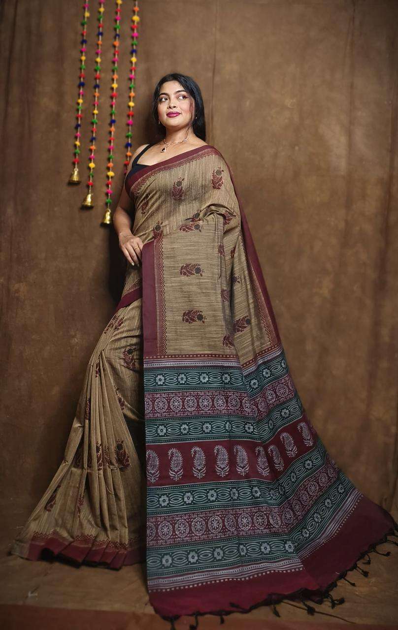 Shri Balaji Emporium 947r Traditional Slab Khadi Handloom Saree