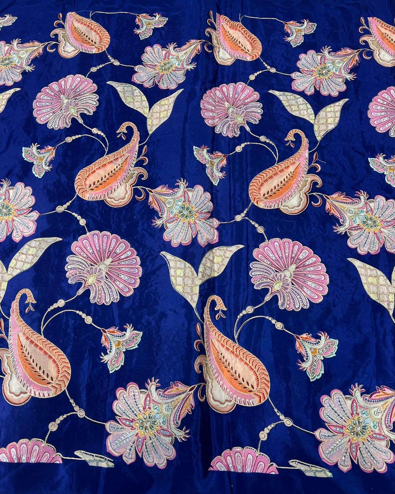 Shri Balaji Emporium A188 Pure Crepe Position Embroidery Designer Fabric