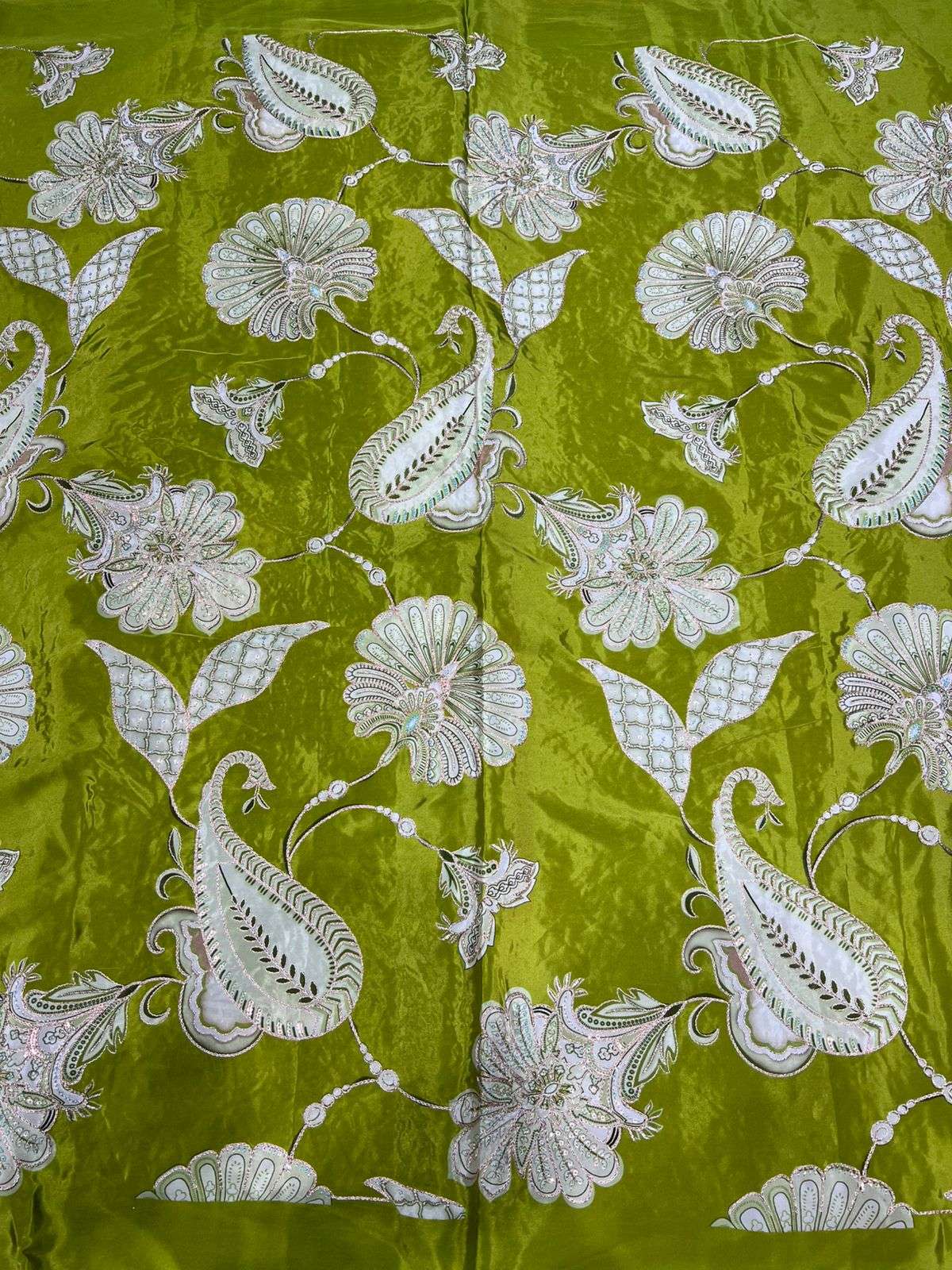 Shri Balaji Emporium A188 Pure Crepe Position Embroidery Designer Fabric