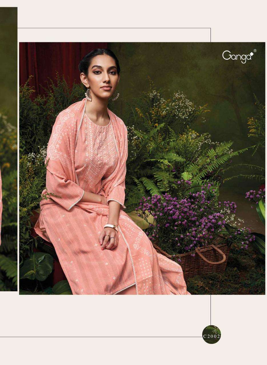 GANGA ALIRA C1997 PREMIUM HANDLOOM COTTON HAND WORK SUIT