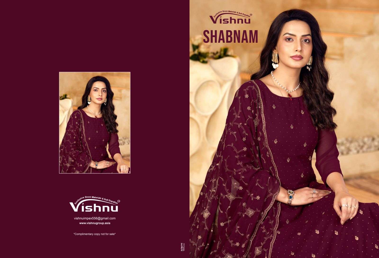 Vishnu Impex SHABNAM Fox Georgette Blooming Suit