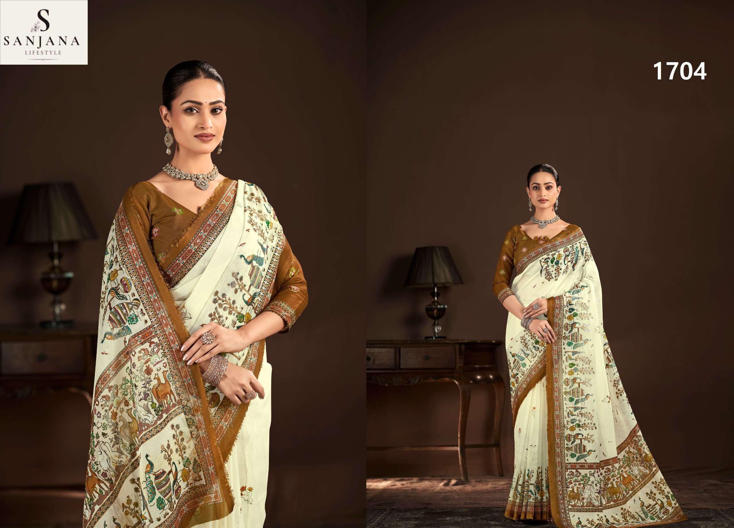 SHRI BALAJI PRESENTS BLING PREMIUM QUALITY CREPE SILK FOIL PRINTED ...